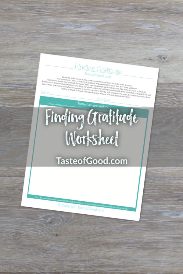 Finding Gratitude Worksheet - One of my Free Life Coaching Resources