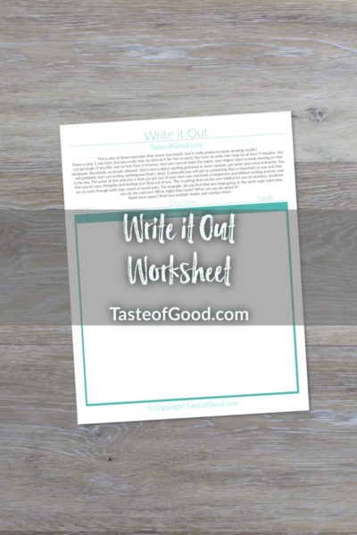 Worry Workout Worksheet - Another Free Worksheet for Adults